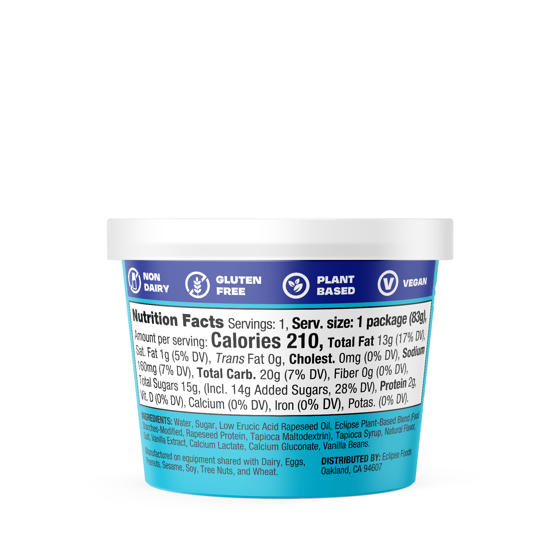 Vanilla Bean - Non-Dairy Ice Cream - Eclipse Foods